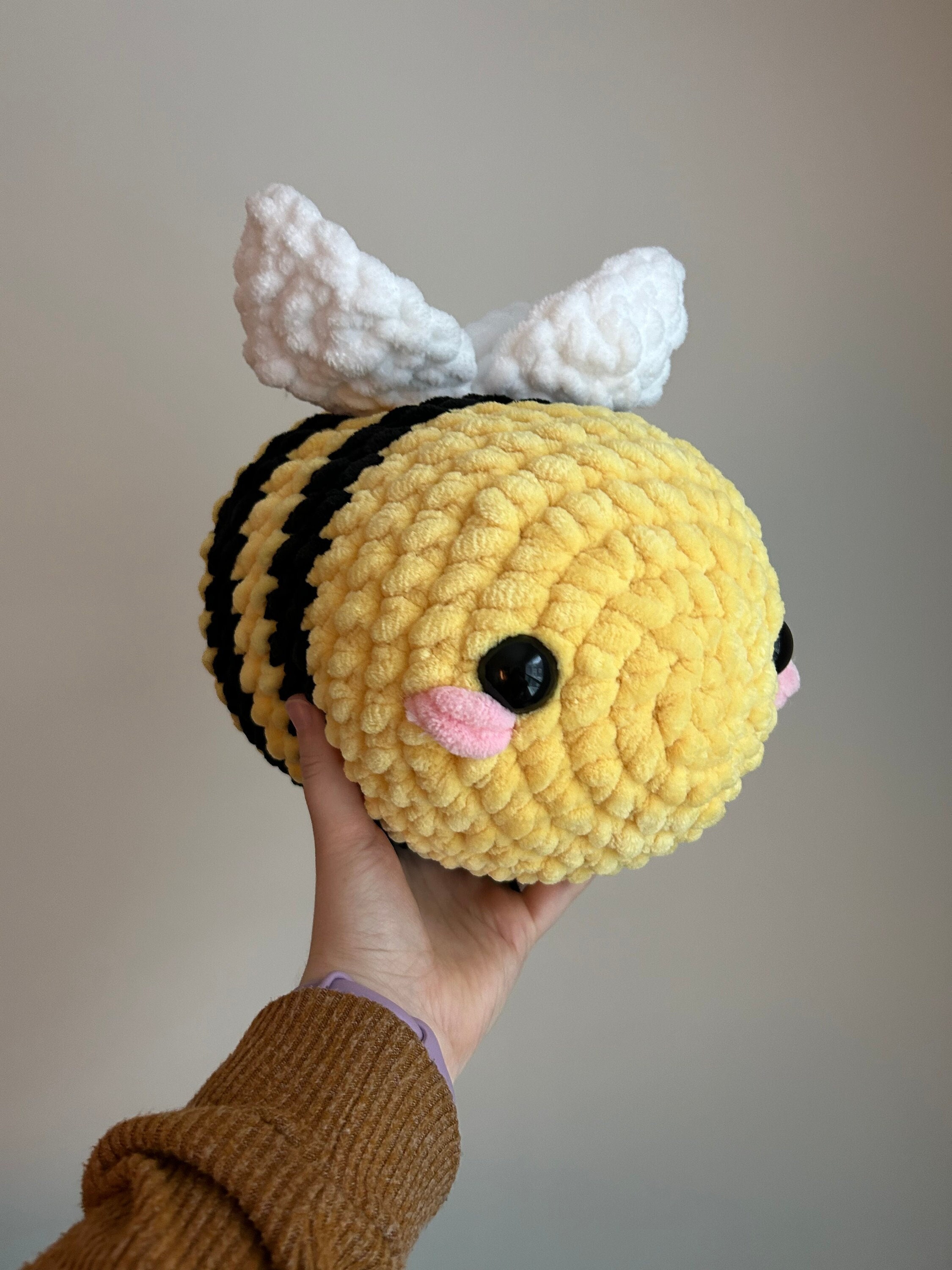 Jumbo Crochet Bee Plushie - Etsy