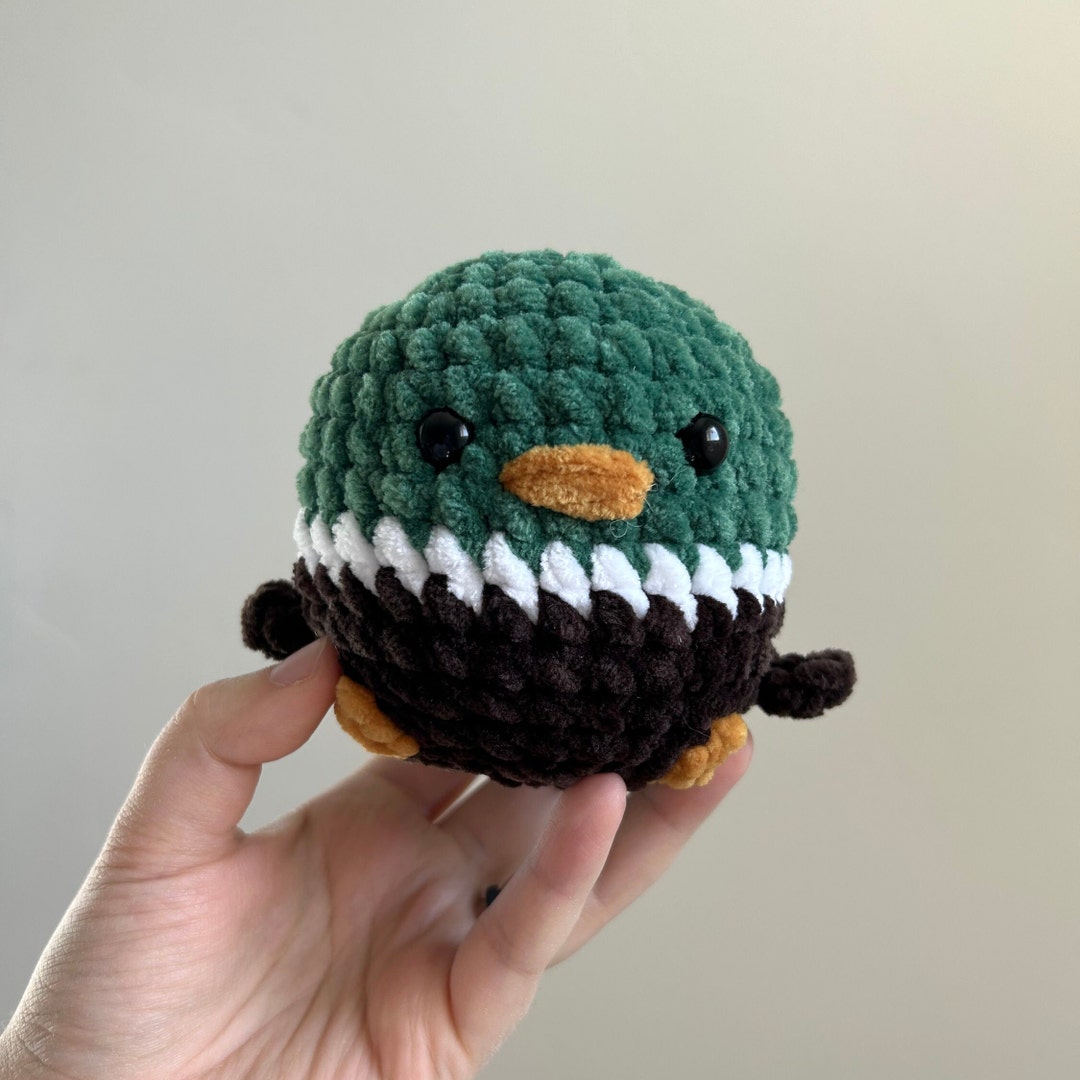 Mallard Duck Plush - Crochet Chubby Bird - Etsy