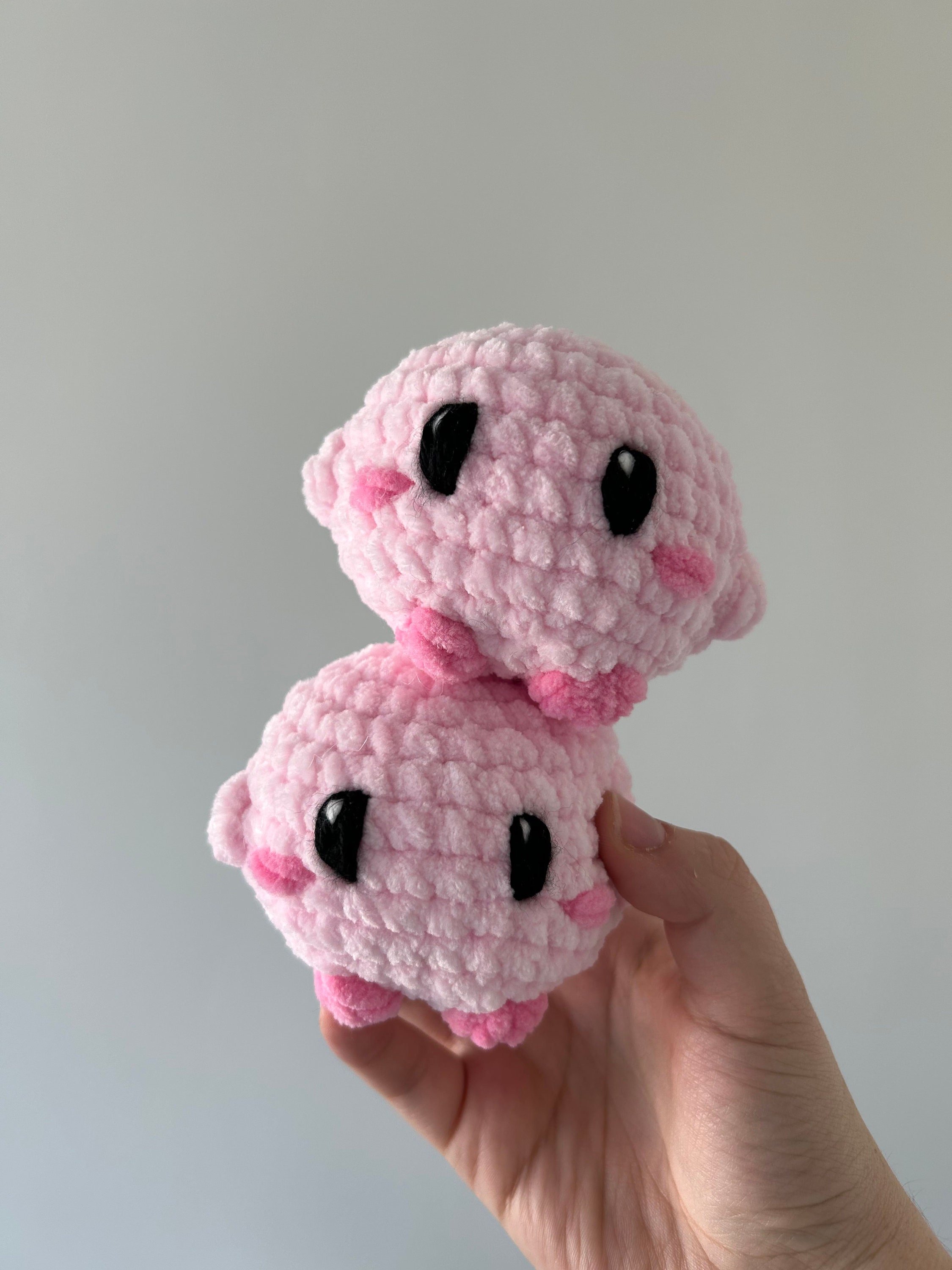 Mini Kirby Plush Pink Crochet Buddy - Etsy