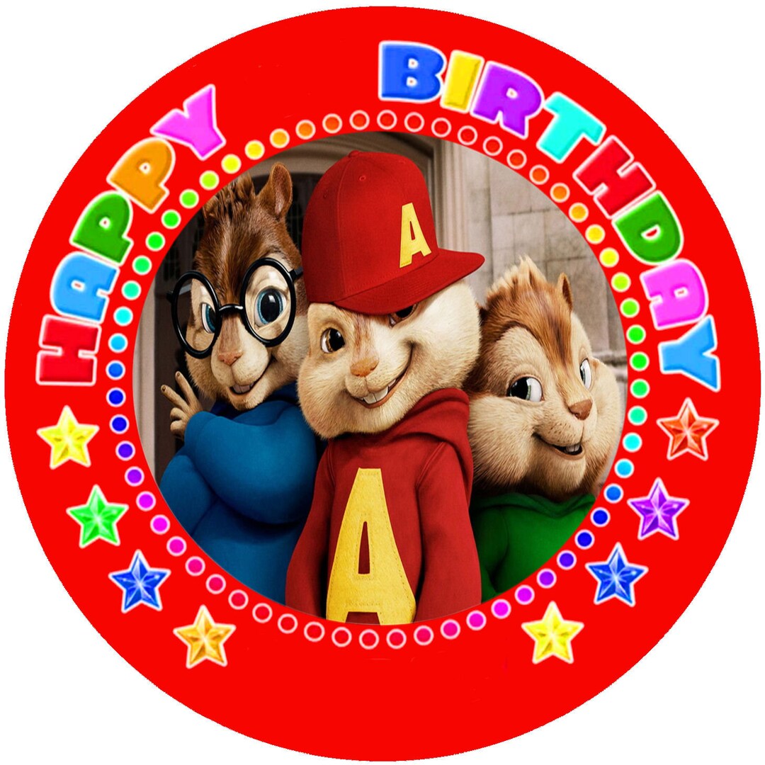 Fondant Cake Topper Cake Image Alvin and the Chipmunks No. 26 - Etsy