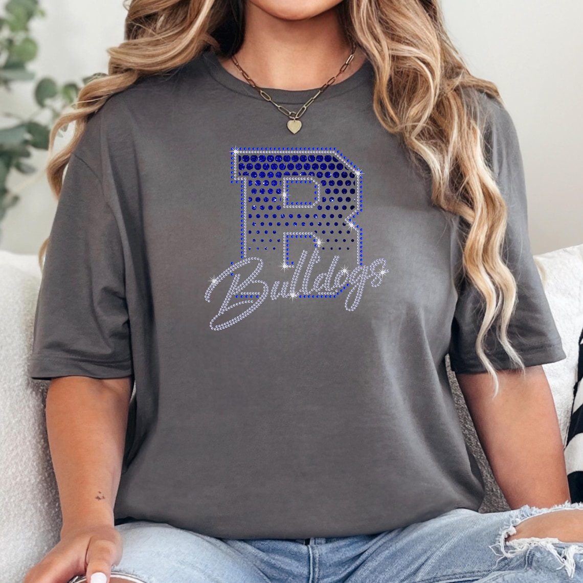 Bulldogs Rhinestone Design SVG | Bling Shirt Template | Mascot Halftone ...