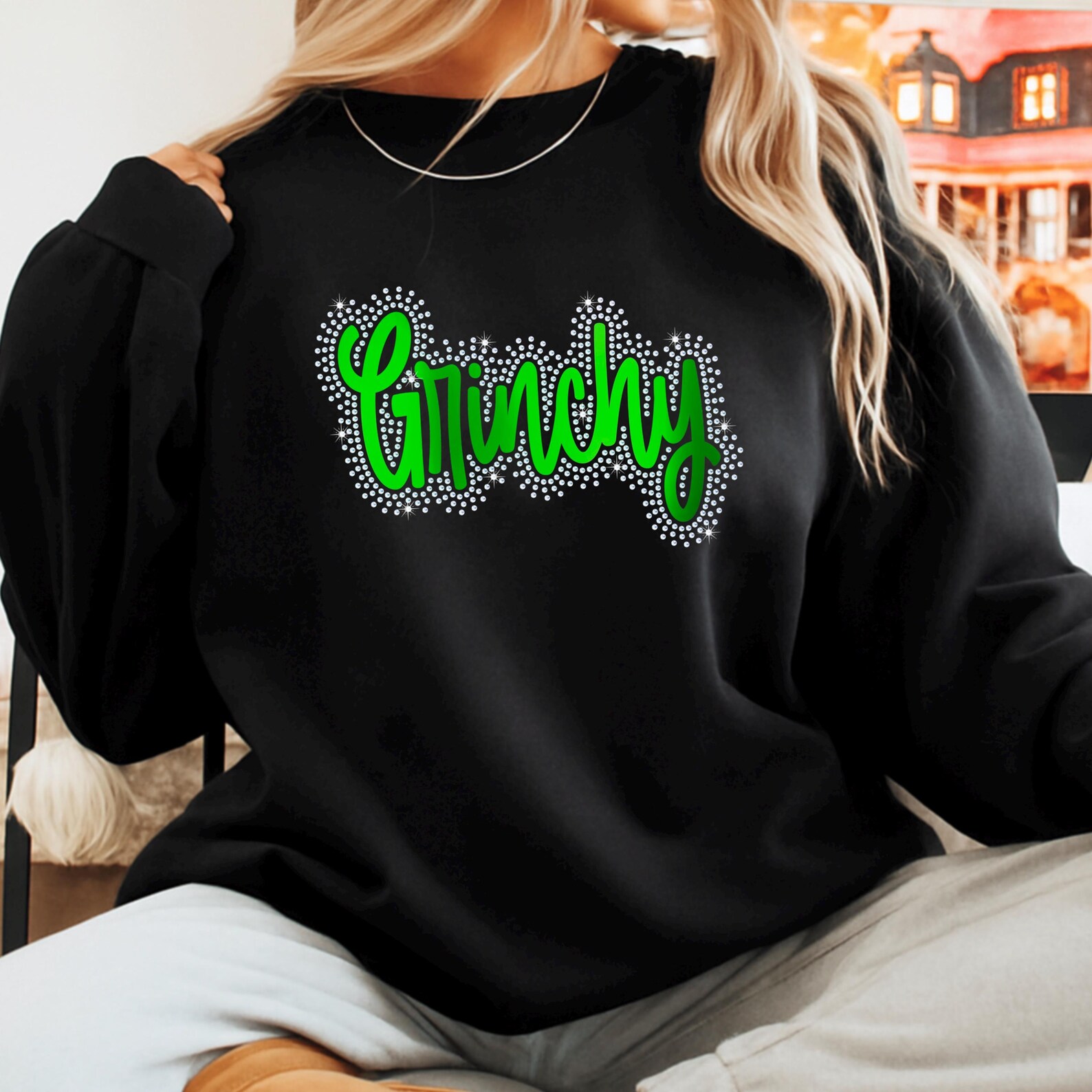Grinchy Rhinestone Template, Christmas PNG, Grinch, Rhinestone Design ...