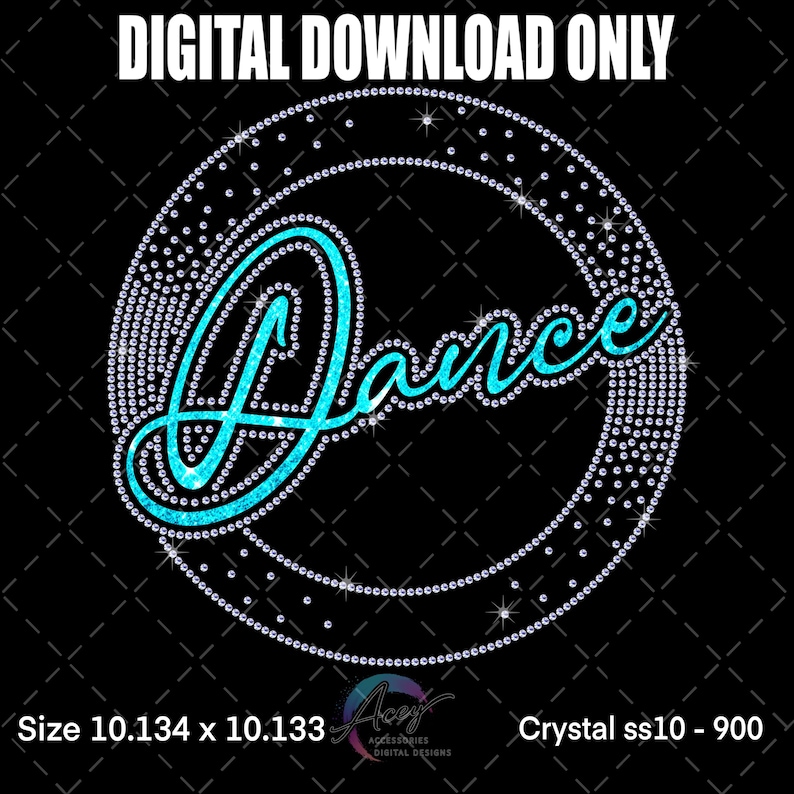Dance Rhinestone Circle Template | Team Apparel Design (digital ...