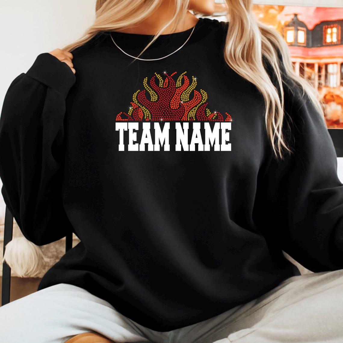 Flames Rhinestone Template • Flames SVG PNG SSV3 • Rhinestone Fire ...