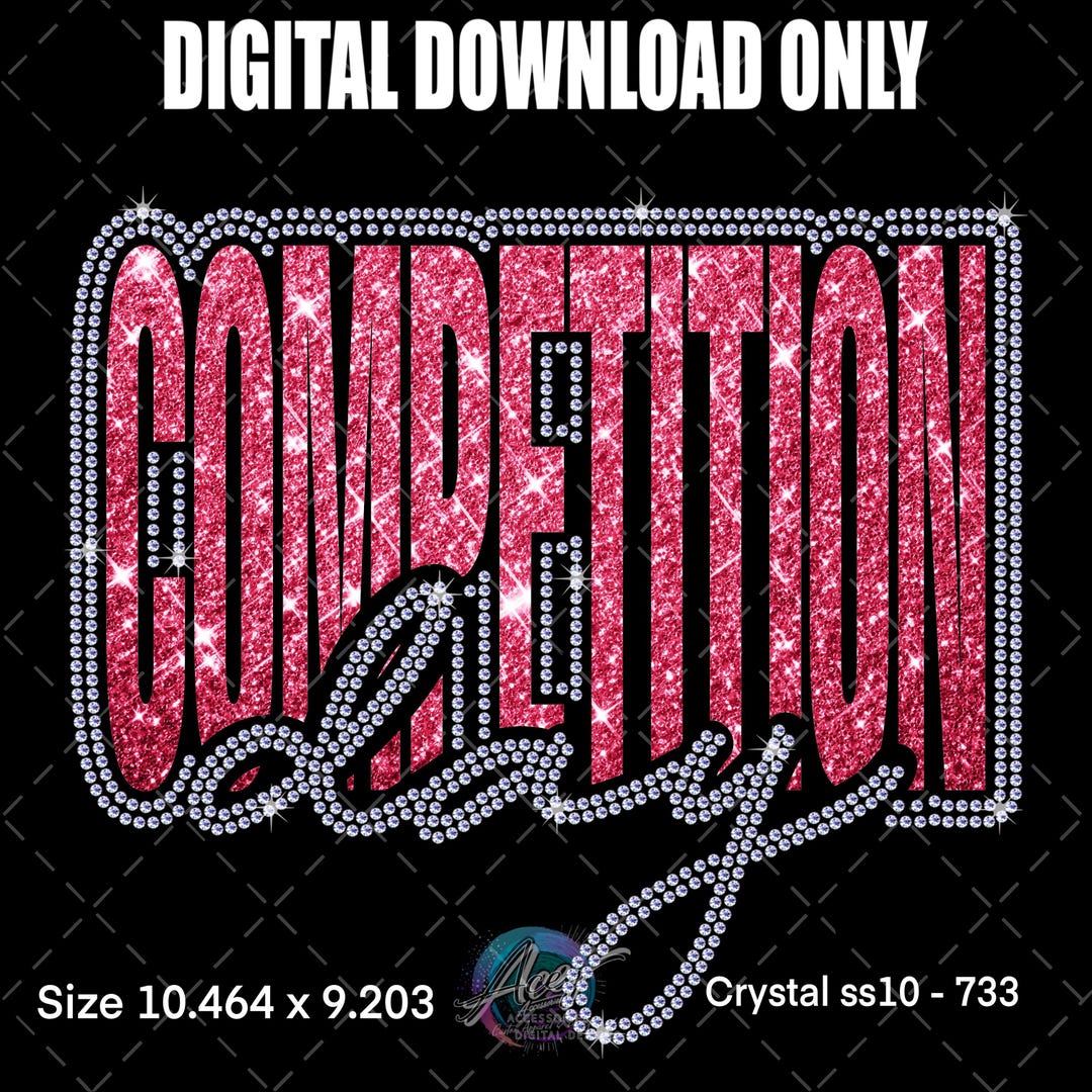 Competition Day Rhinestone Design | Cheer Bling Shirt Digital Download ...
