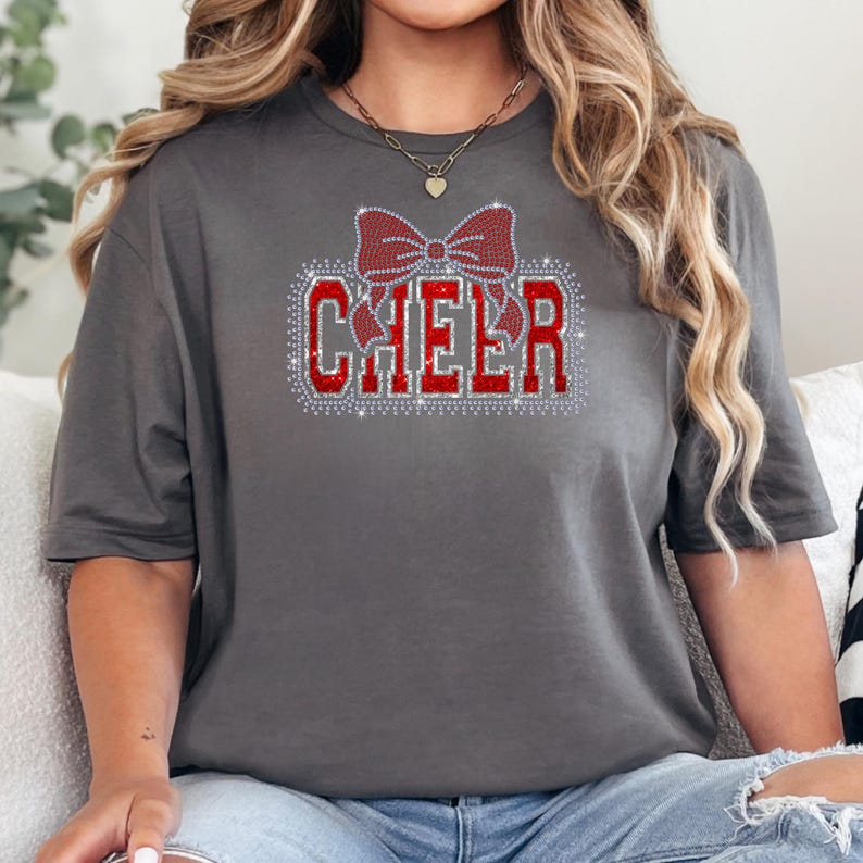 Cheer Bow Rhinestone Template SVG | Bling Design | Cut File ...
