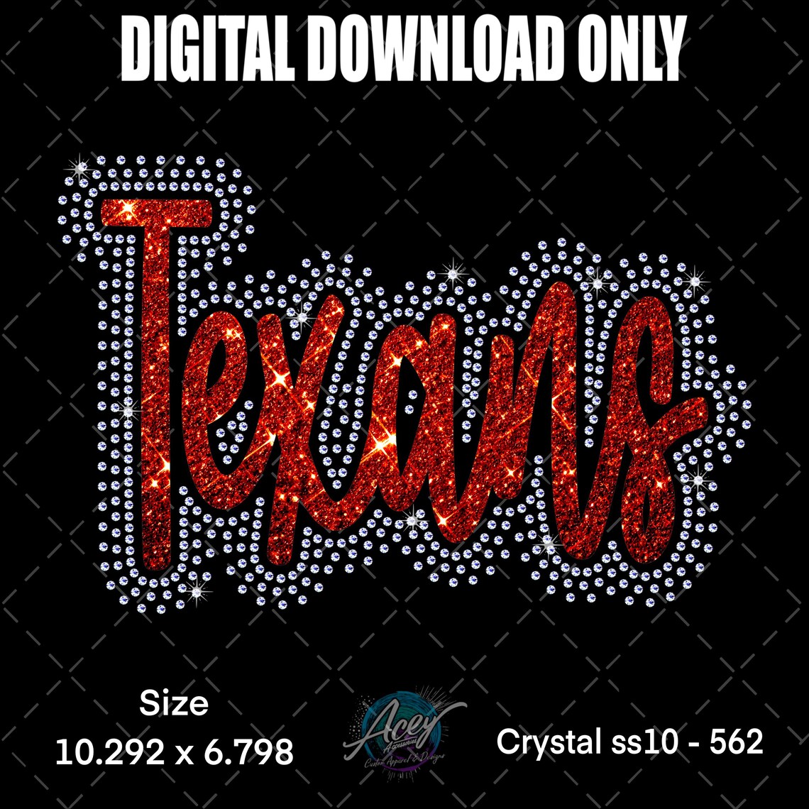 Texans Ss10 Template | Script Scatter Bling Design - Etsy