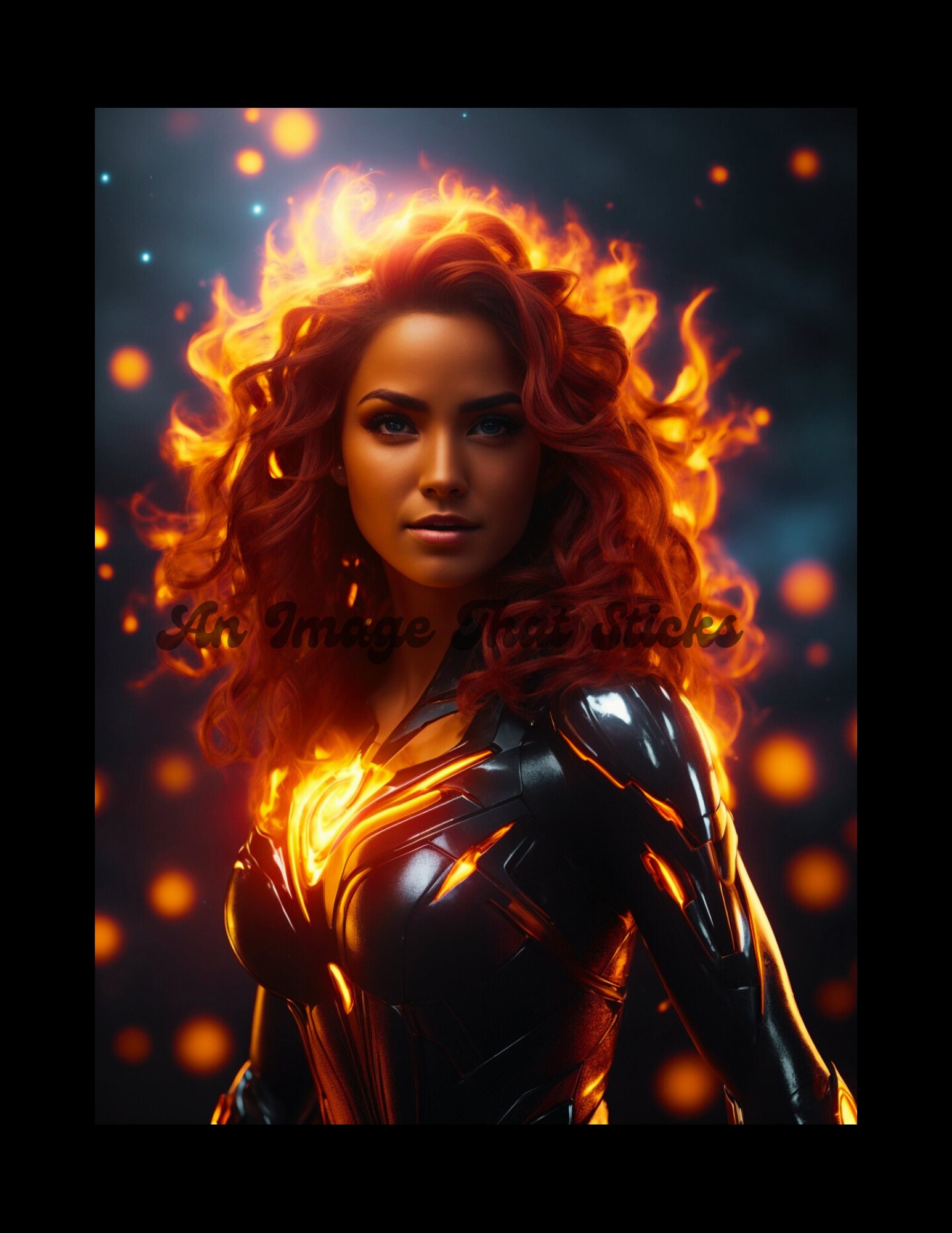 Firey Female Super Hero PNG, Superhero Png, Digital Download - Etsy