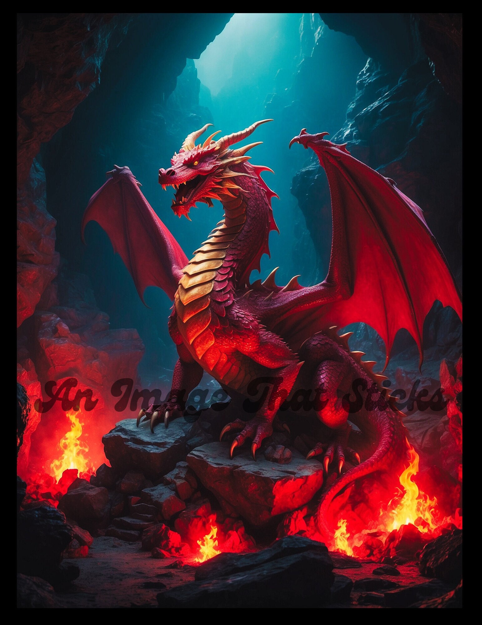 Fiery Red Dragon PNG, Red Dragon Clipart, Digital Download - Etsy
