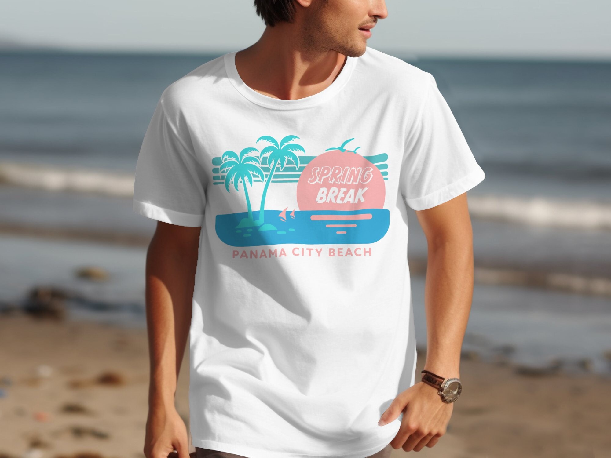 Tropical Spring Break Panama City Beach T-shirt, Unisex Vacation Tee ...