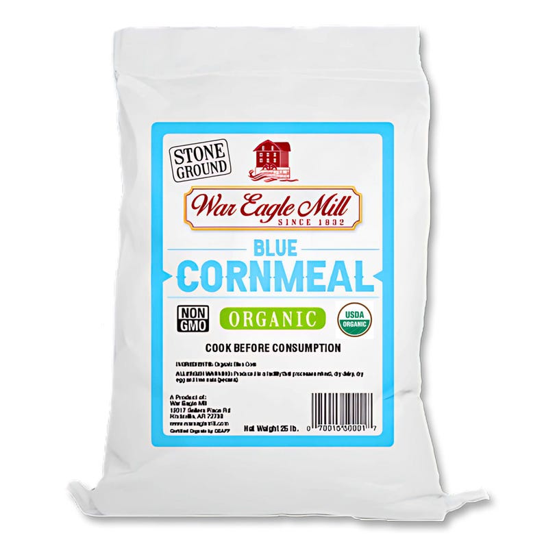 Organic Blue Cornmeal, 25 Lb. Bag - Etsy