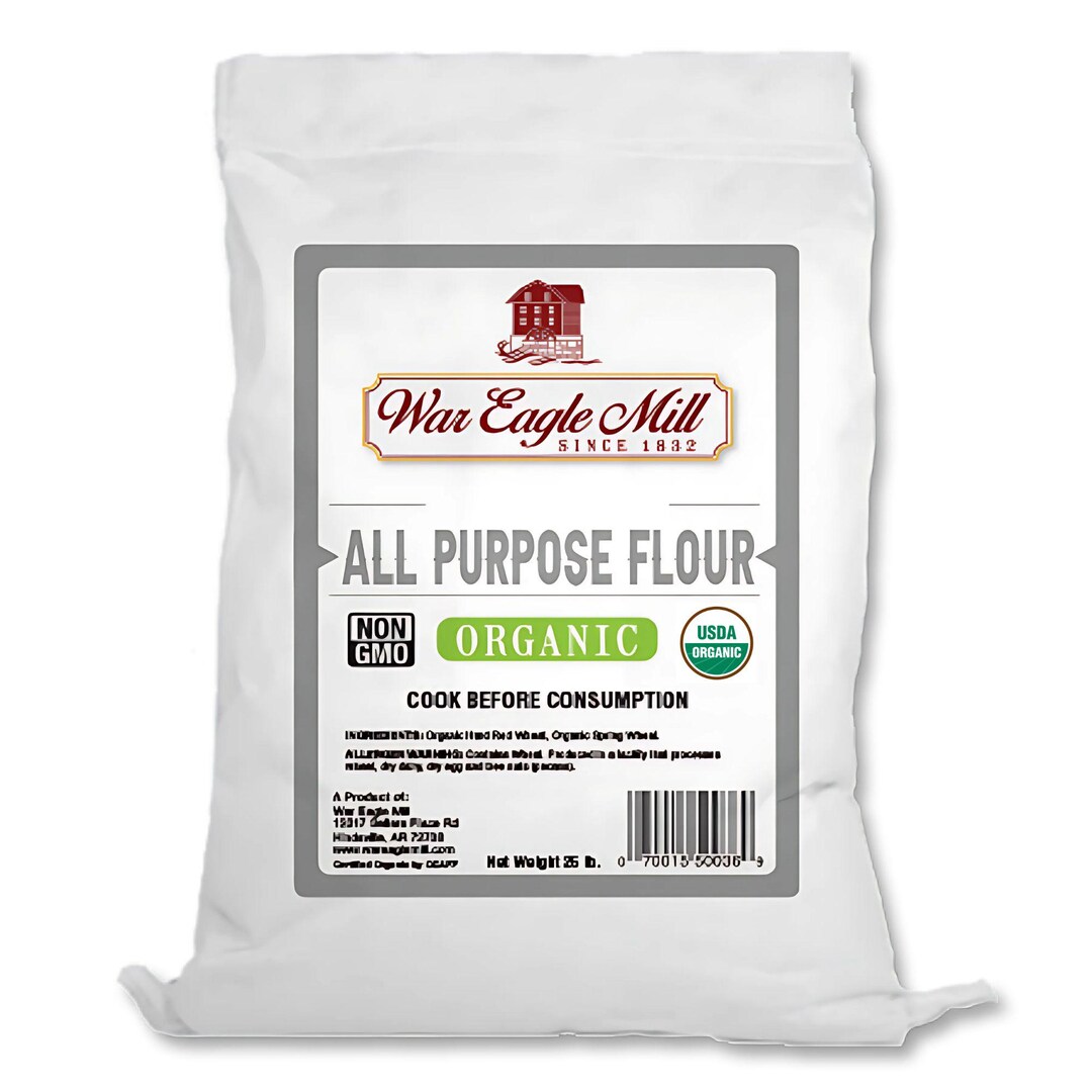 War Eagle Mill Organic Unbleached Unenriched All-purpose Flour, 25 Lb ...