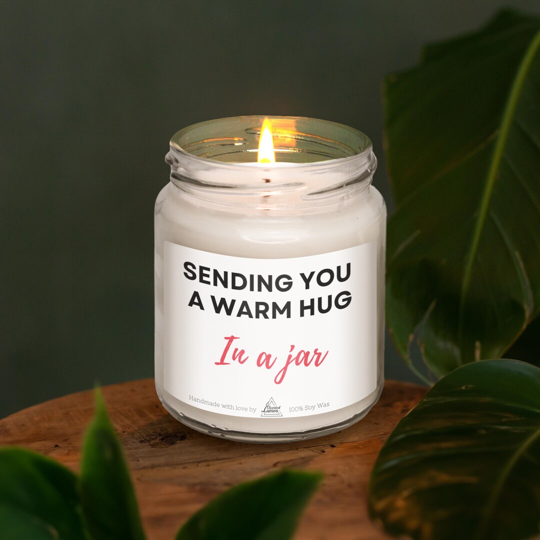 Warm Hug in a Jar Scented Soy Candle, Hug Gift, Candle Gift for Friend ...