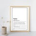 Bank Teller Definition Print Customizable, Dictionary Poster, Quote ...