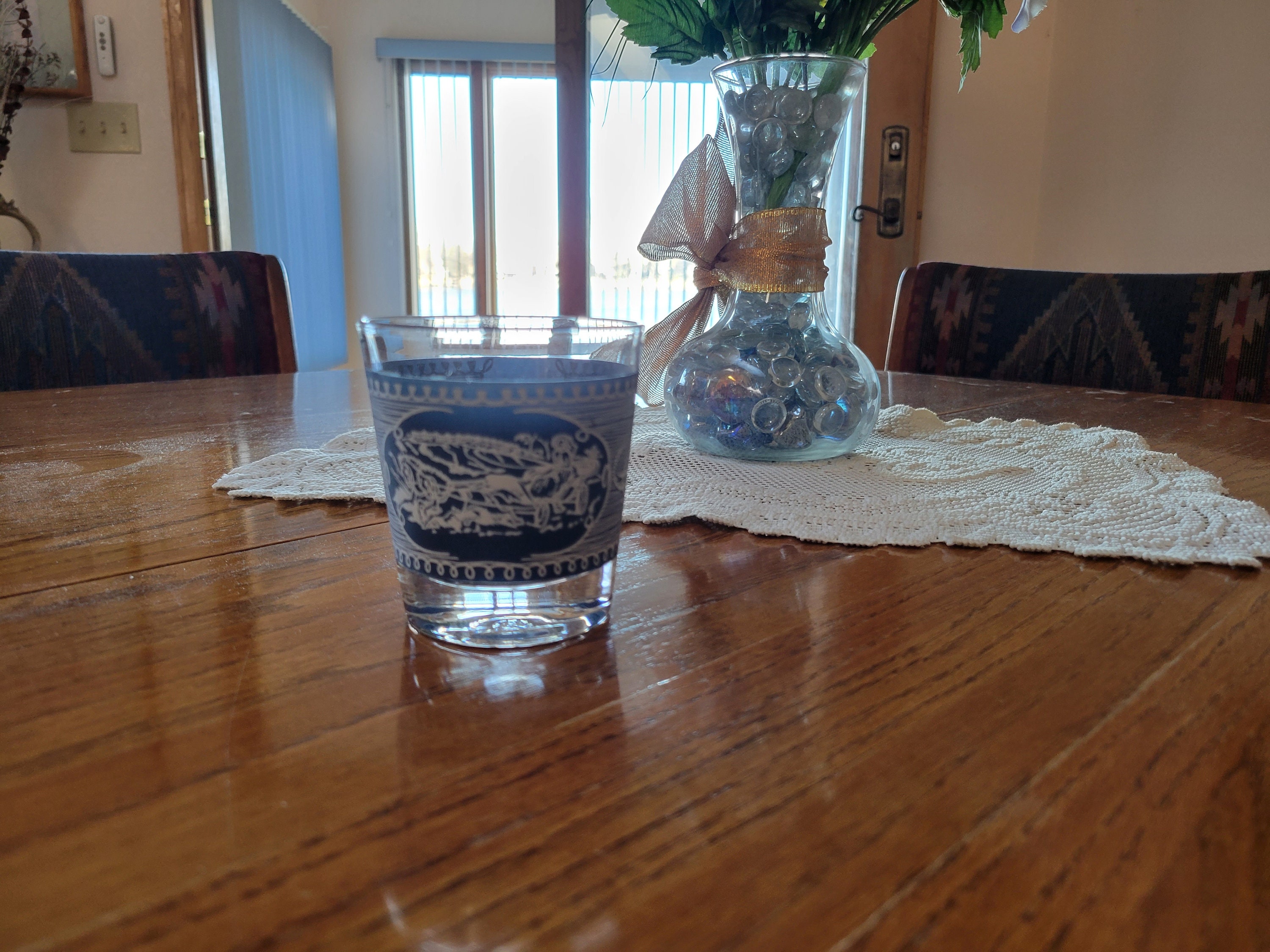 Vintage Currier & Ives Blue Dinnerware by Royal China Company. Frosted ...