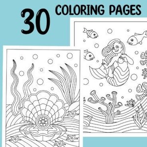 KIDS OCEAN COLORING Pages - Instant Download - 30 Pages - Activities ...