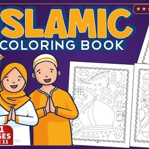 ISLAMIC COLORING BOOK Kids Adults - Instant Download - 50 Pages ...