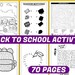 BACK TO SCHOOL Coloring Book - Instant Download - 50 Pages - Activities ...