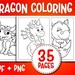 KIDS DRAGON COLORING Pages Instant Download 35 Pages Activities Pages ...