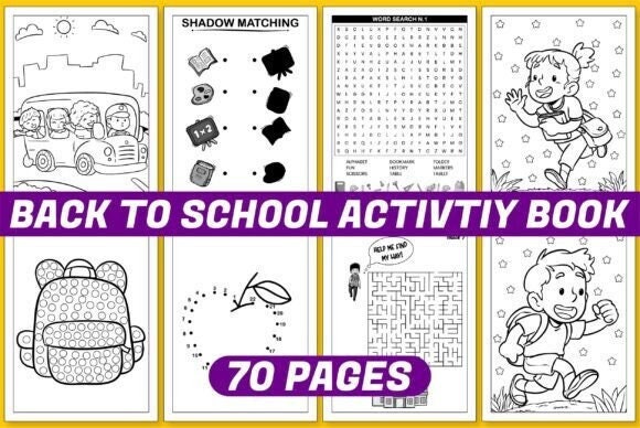 BACK TO SCHOOL Coloring Book - Instant Download - 50 Pages - Activities ...