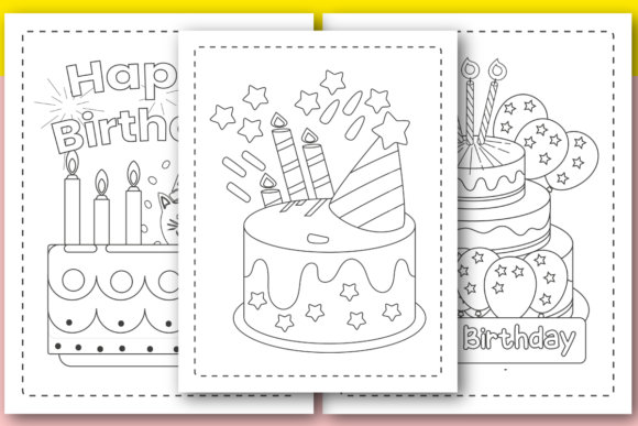 HAPPY BIRTHDAY COLORING Book Instant Download - 10+ Pages - Activities ...