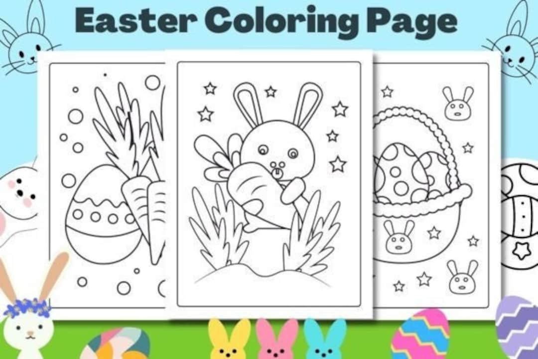 KIDS EASTER COLORINGBOOK - Instant Download - 10 Pages - Activities ...