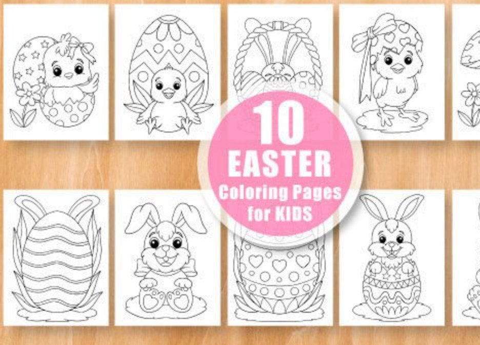 KIDS EASTER COLORINGBOOK - Instant Download - 10 Pages - Activities ...