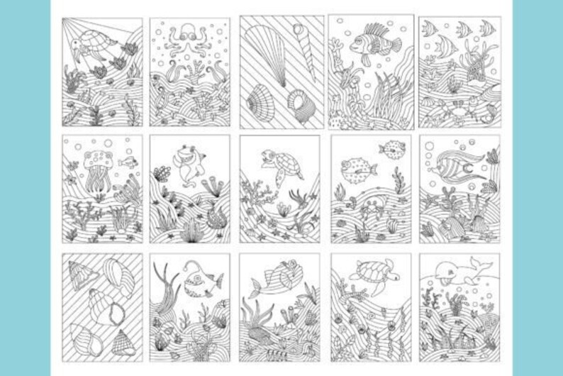 KIDS OCEAN COLORING Pages - Instant Download - 30 Pages - Activities ...