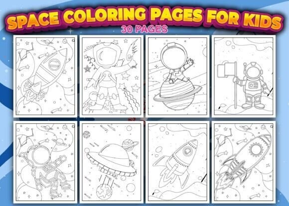 OUTER SPACE Coloring Book Instant Download - 30+ Pages - Activities ...