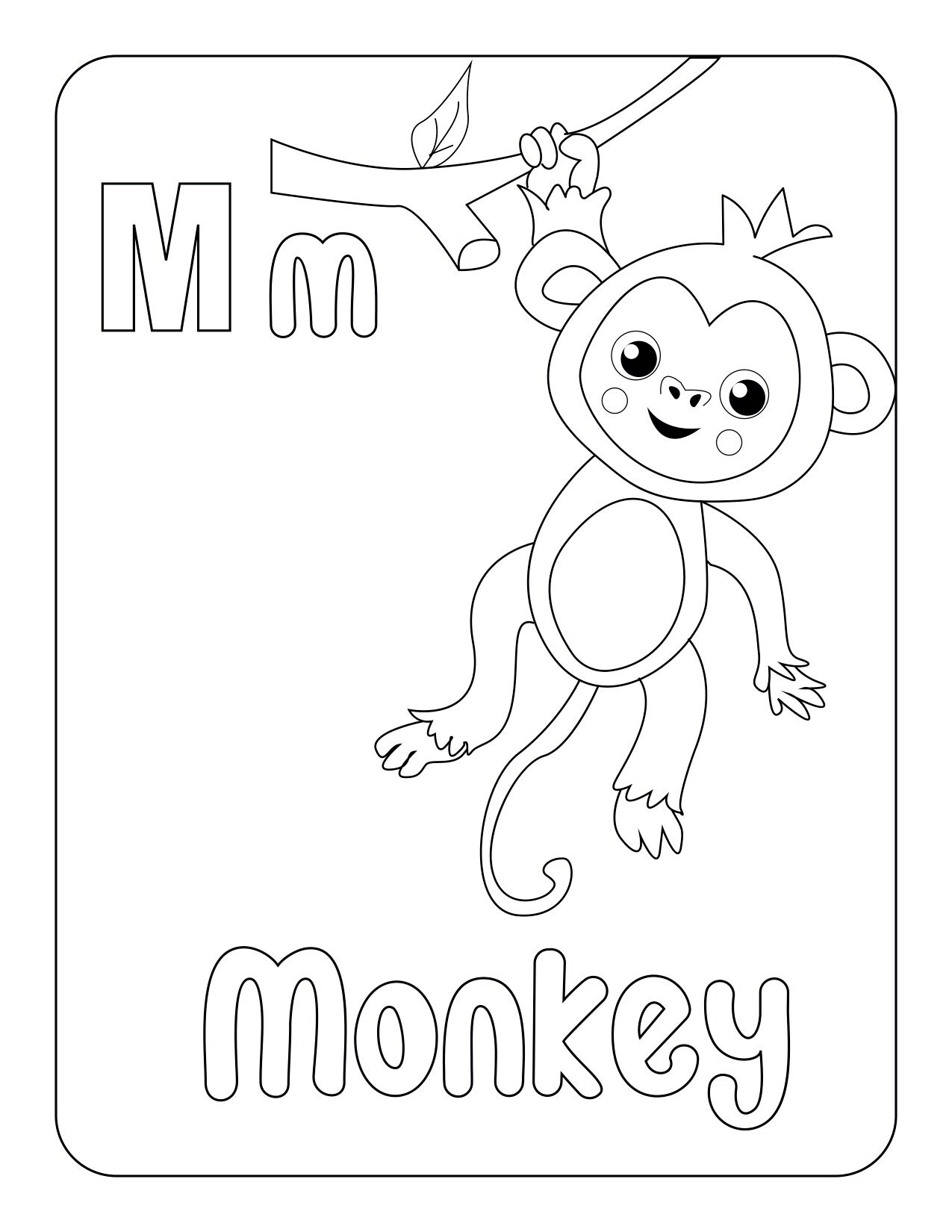ALPHABET ANIMALS COLORING Book Kids- Instant Download - 29 Pages ...