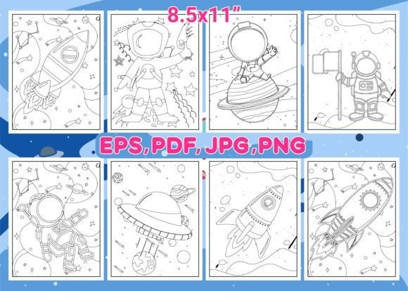 OUTER SPACE Coloring Book Instant Download - 30+ Pages - Activities ...