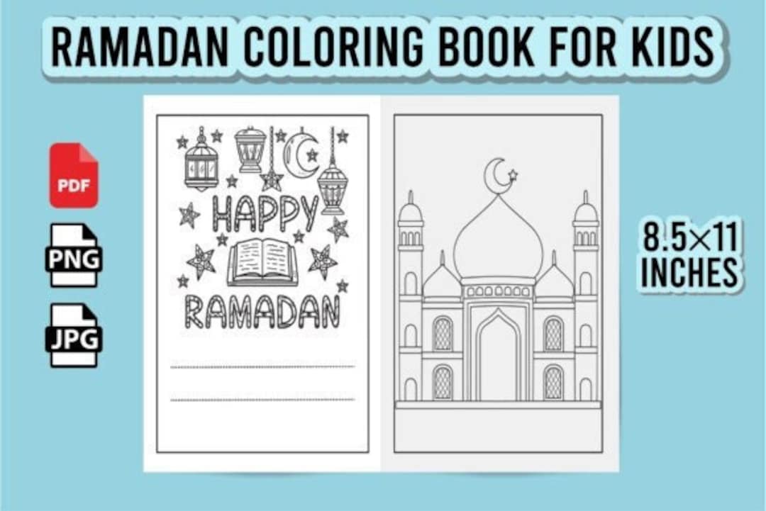 ISLAMIC COLORING BOOK Kids Adults - Instant Download - 50 Pages ...