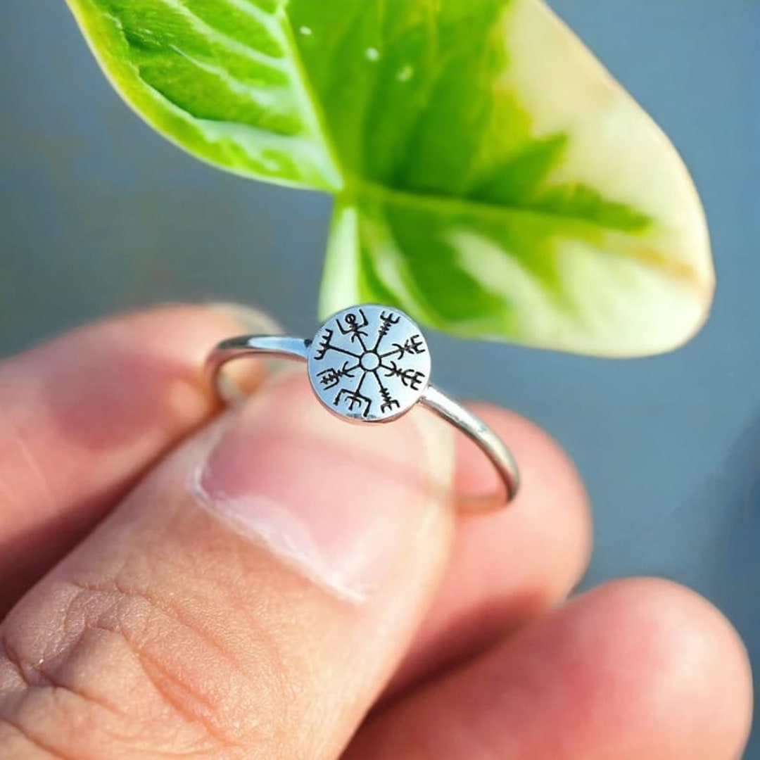 Sterling Silver Vegvisir Ringsilver Rune Ringviking Rune - Etsy