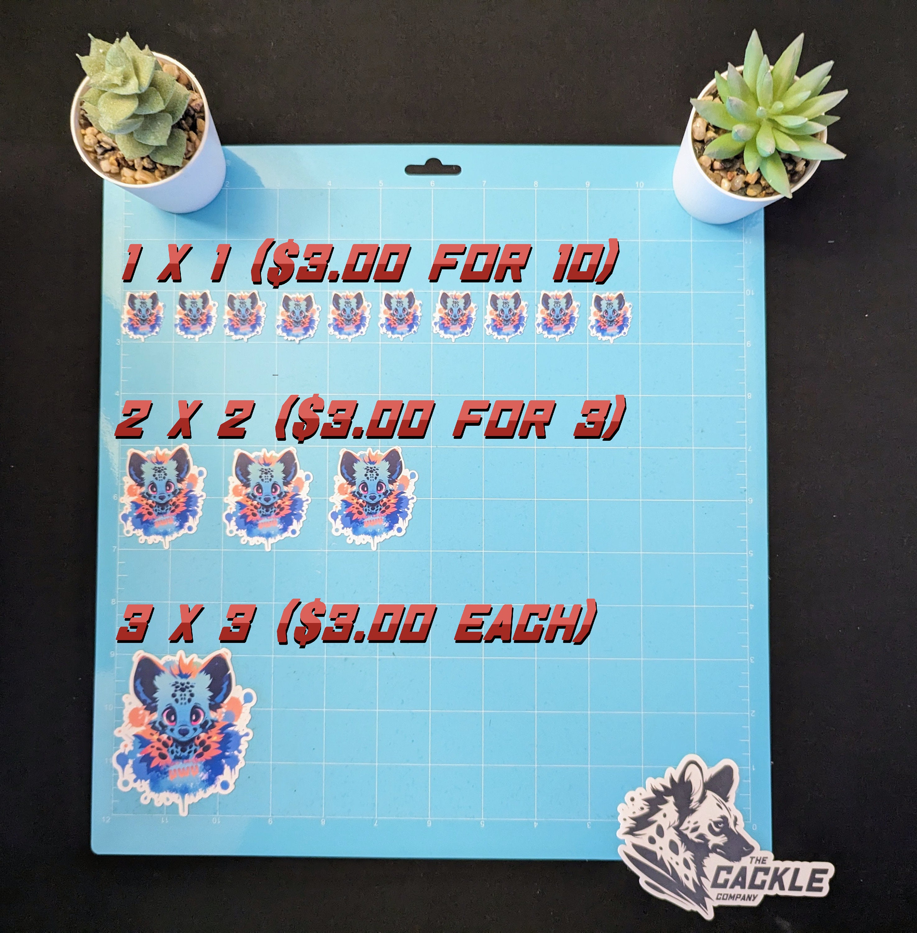 Furry Blue Fox uw U Sticker Durable Matte Vinyl Sticker Furry Sticker ...