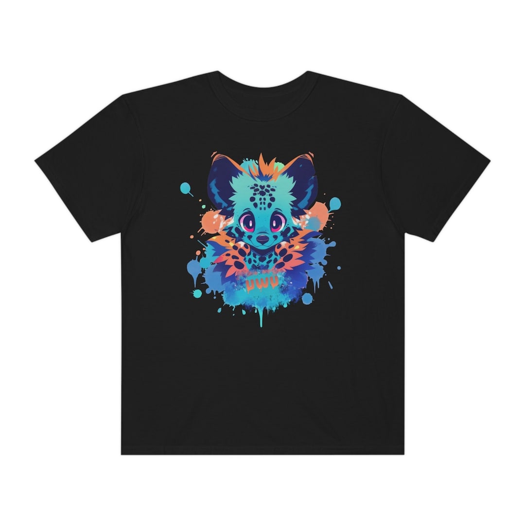 Furry T-shirt Blue Fox uw U Furry Fandom, Animal T-shirt - Etsy