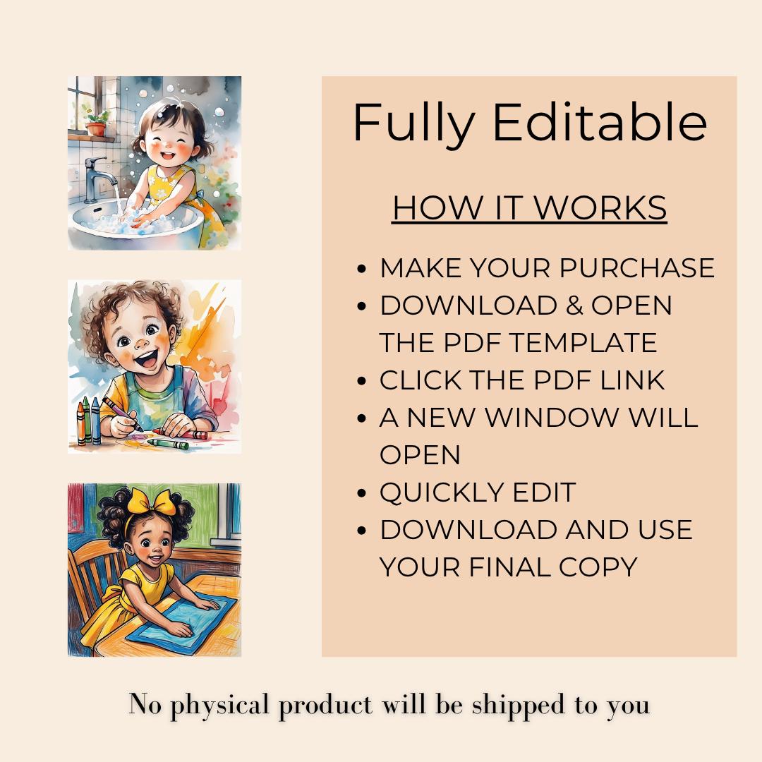 Kids Daily Routine Cards & Watercolor Visual Schedule – Morning Routine ...