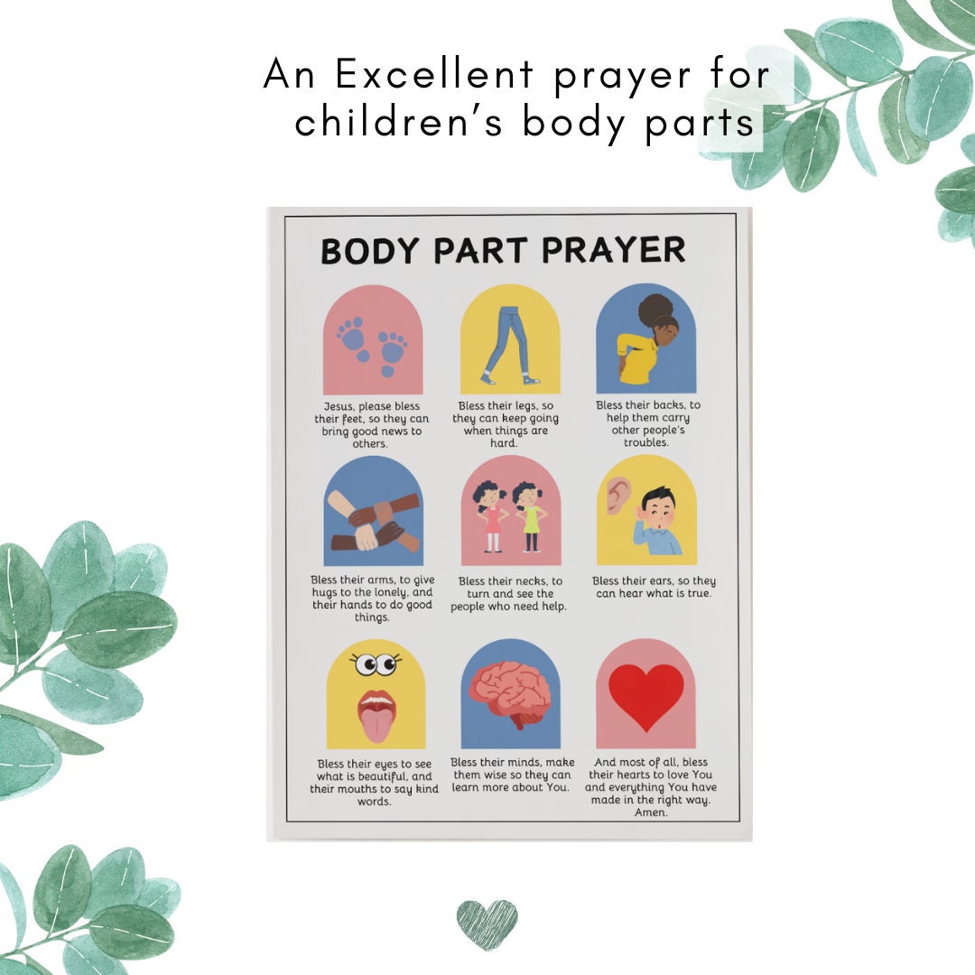 Body Parts Night Time Prayer, Kids Goodnight Prayer, Christian Nursery ...