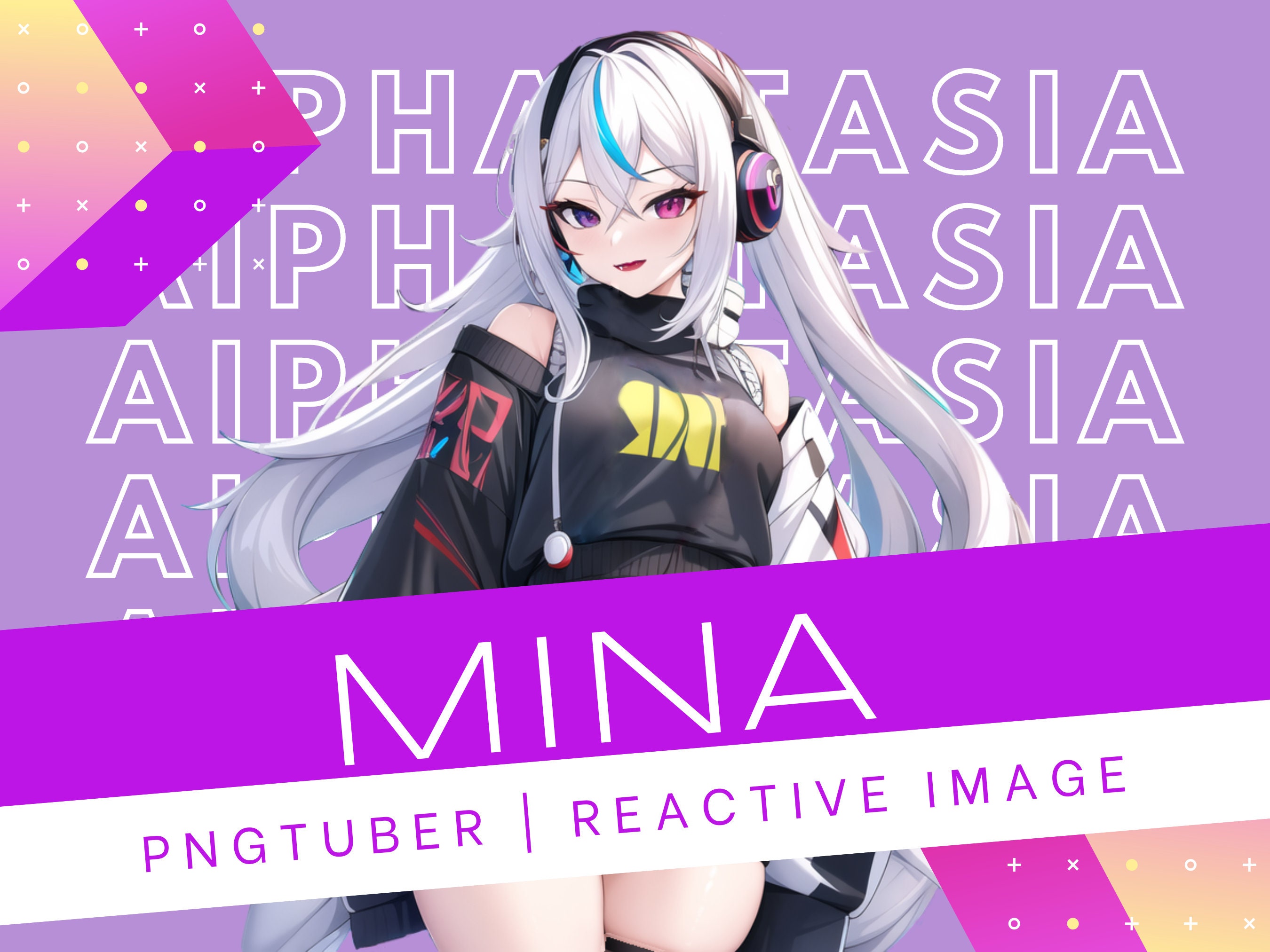 Pngtuber | Reactive Image | Anime Vampire Girl | 3/4 Body | Mina Stream ...