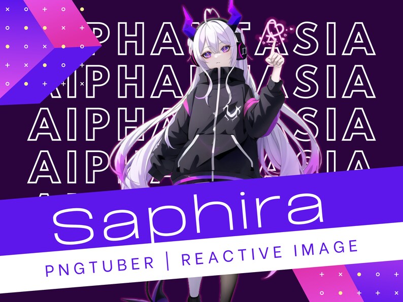 Pngtuber | Reactive Image | Anime Demon Girl Saphira Stream 2 Files for ...