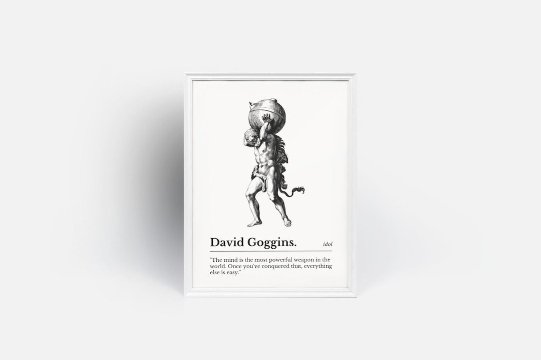David Goggins Quote Poster Stoicism Print Philosophy Wall - Etsy