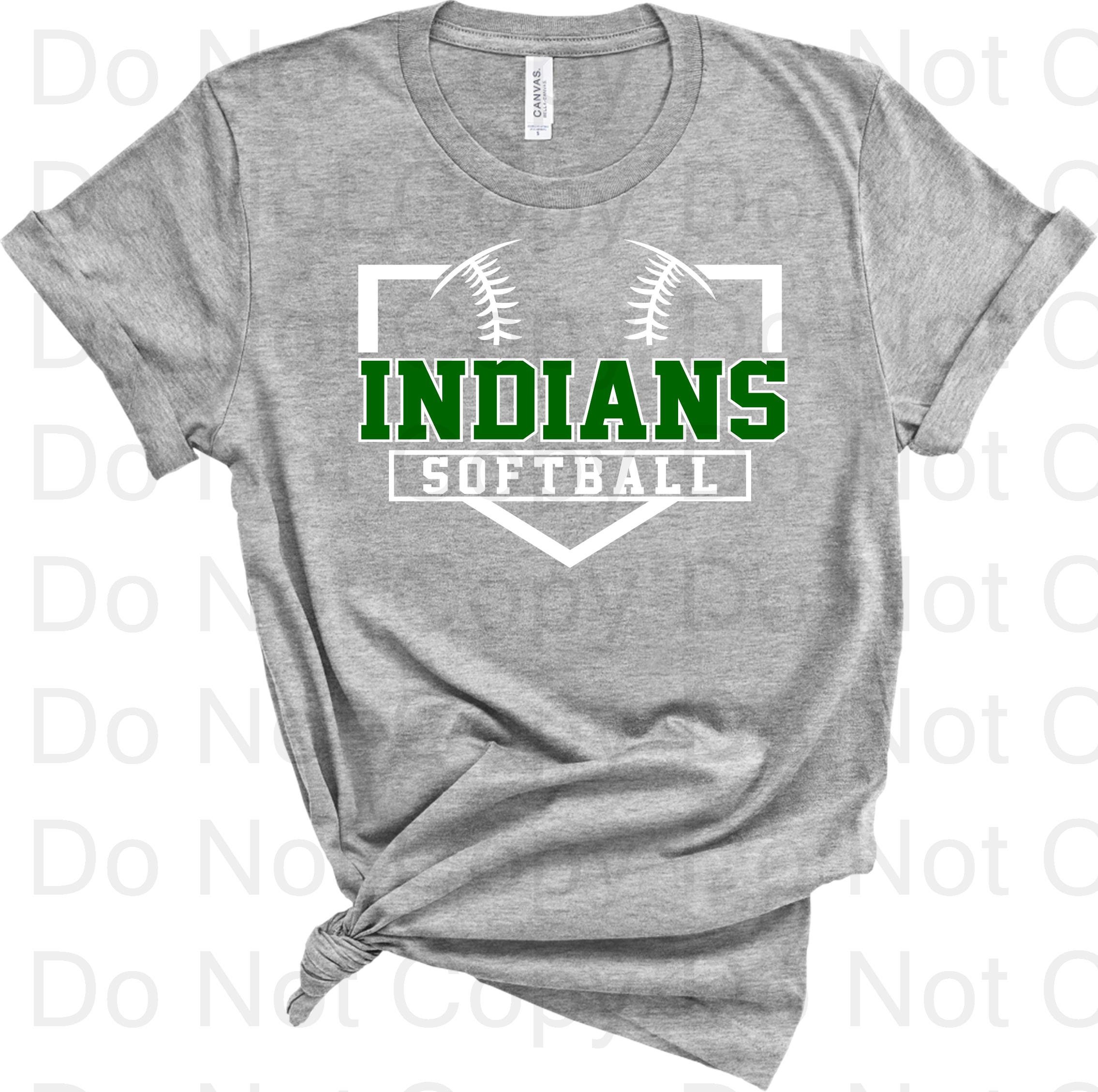Indians Softball Custom Png Sublimation, Screen Print, DTF, DTG File ...