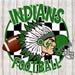 Indians Football Checkered PNG | Sublimation, Screen Print, DTF, DTG ...