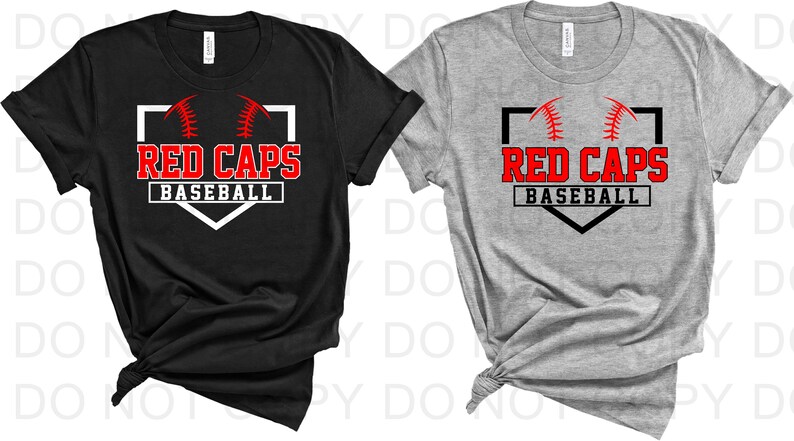 Red Caps Baseball Custom PNG Sublimation, Screen Print, DTF, DTG File ...