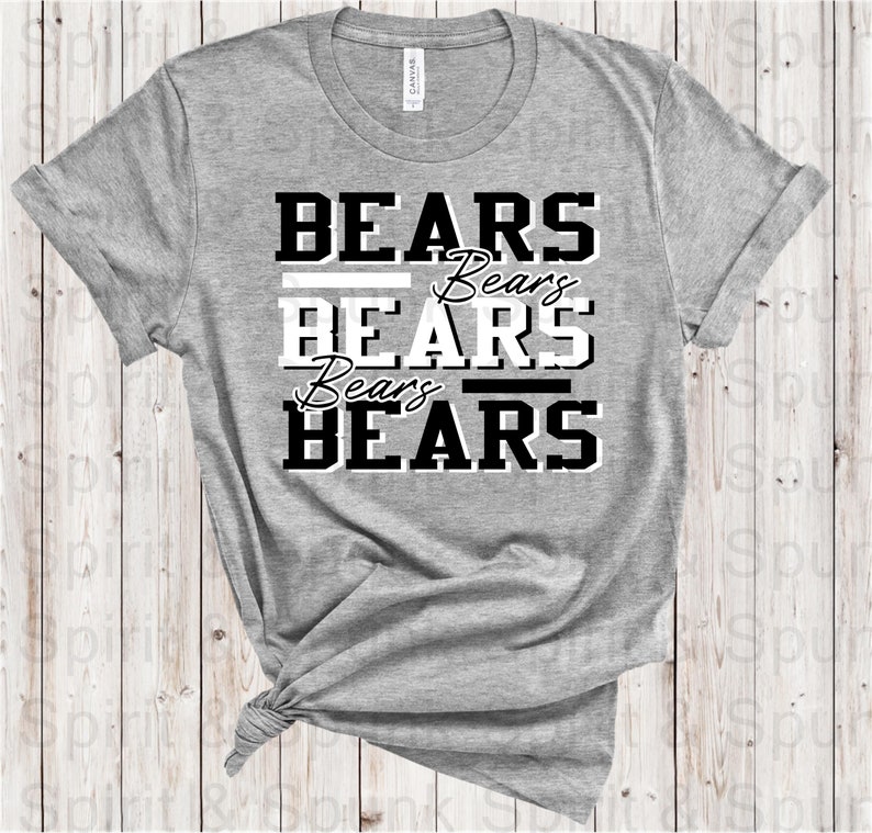 Bears Words Png Sublimation, Screen Print, DTF, DTG File Instant ...