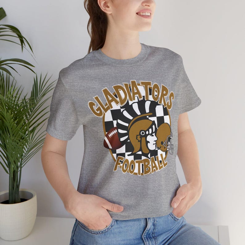 Gladiators Football Checkered PNG | Sublimation, Screen Print, DTF, DTG ...