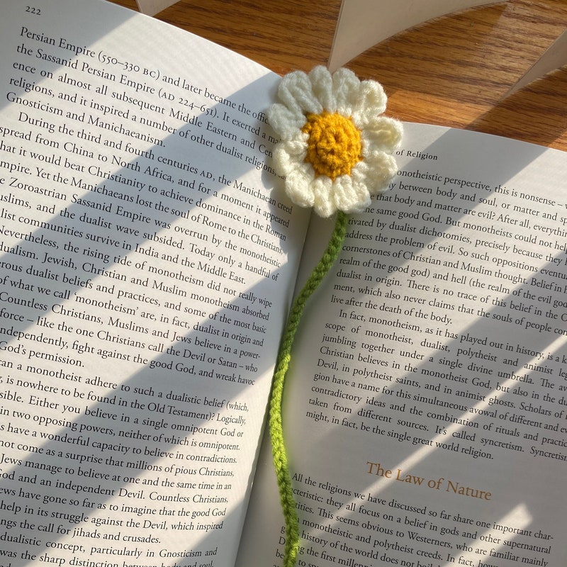 Daisy Crochet Bookmark - Etsy