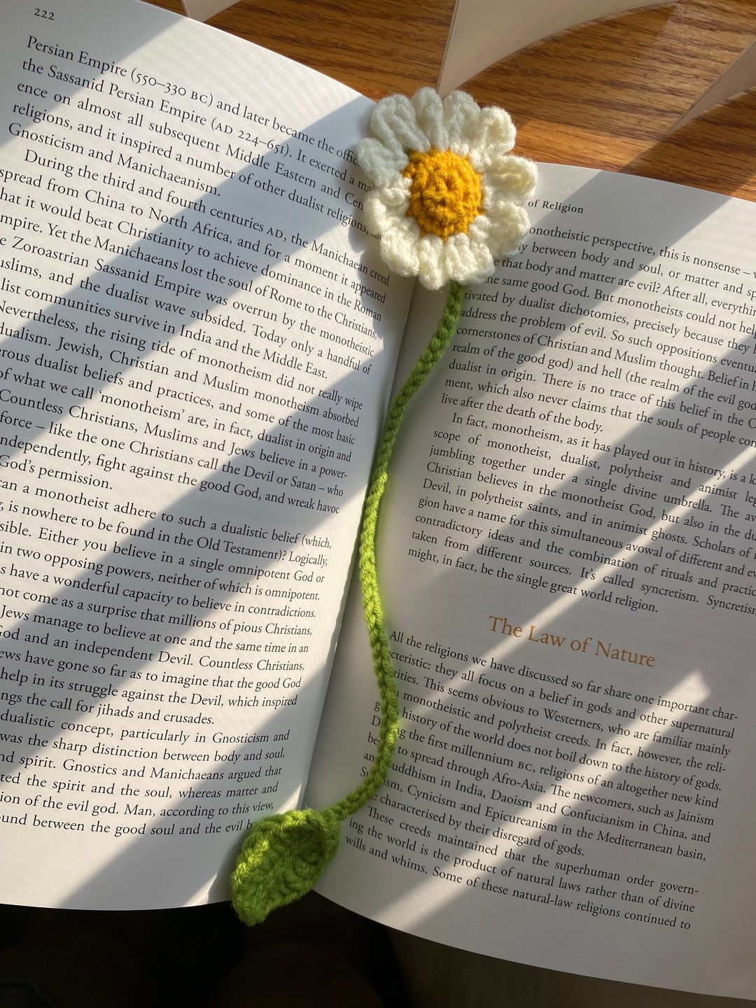 Daisy Crochet Flower Bookmark - Etsy