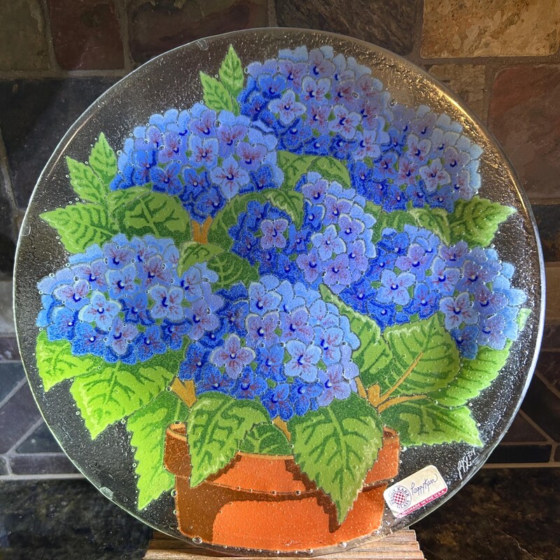 Fused Glass Hydrangea - Etsy