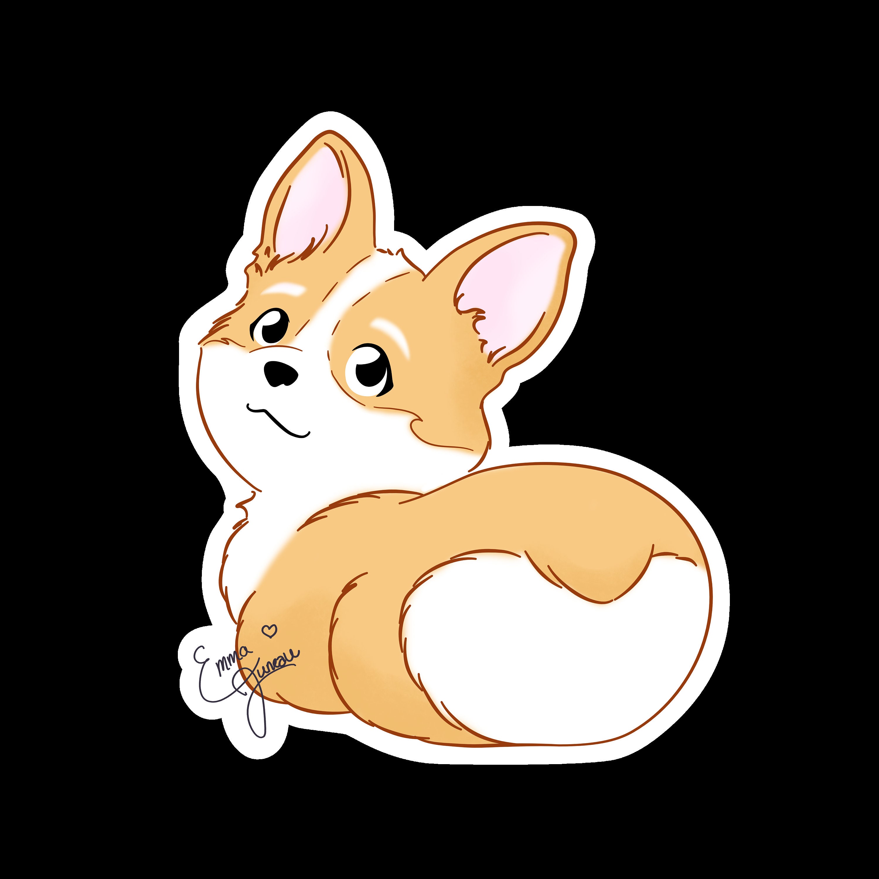 Corgi Butt 3-inch Vinyl Sticker Waterproof Sticker for - Etsy
