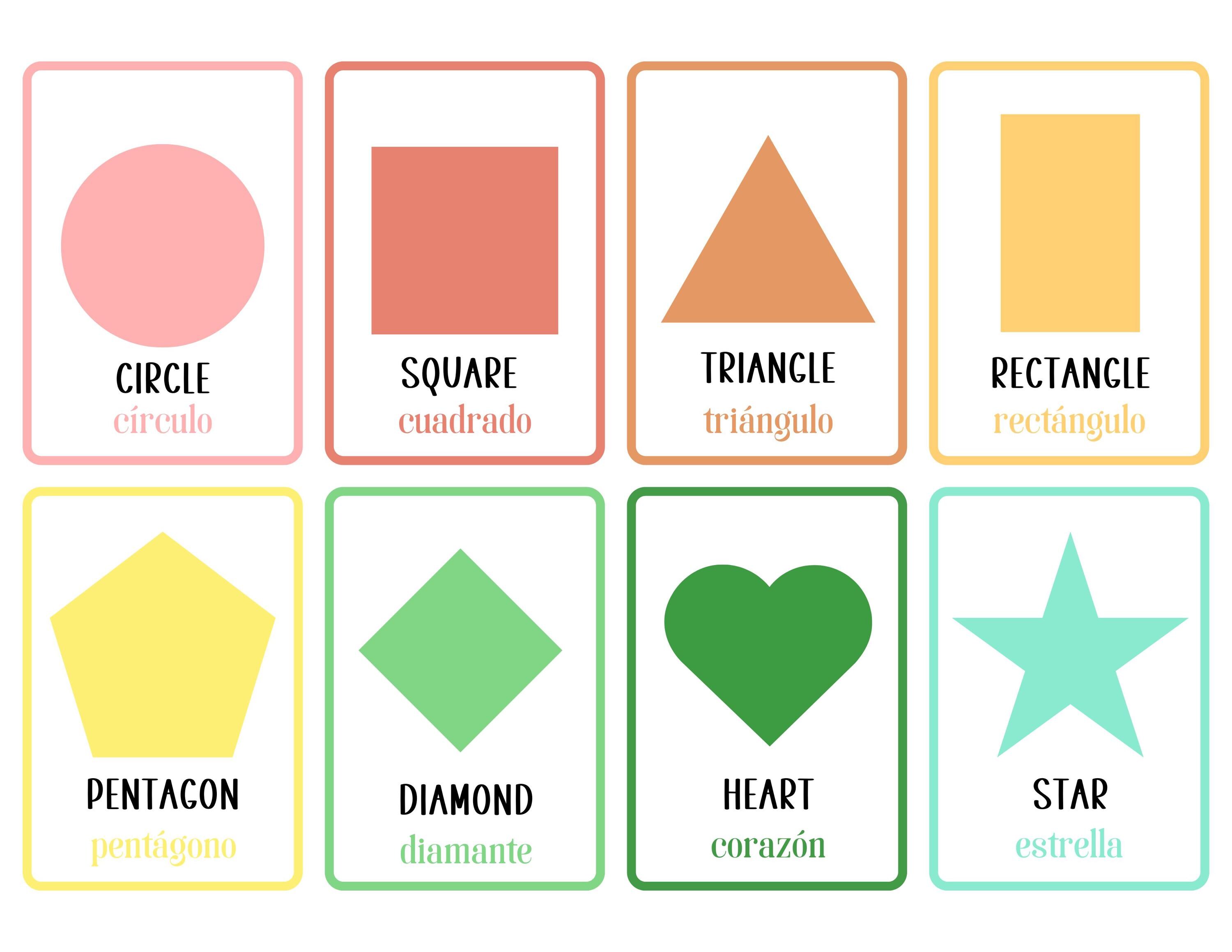 Printable Shape Flashcards - Etsy